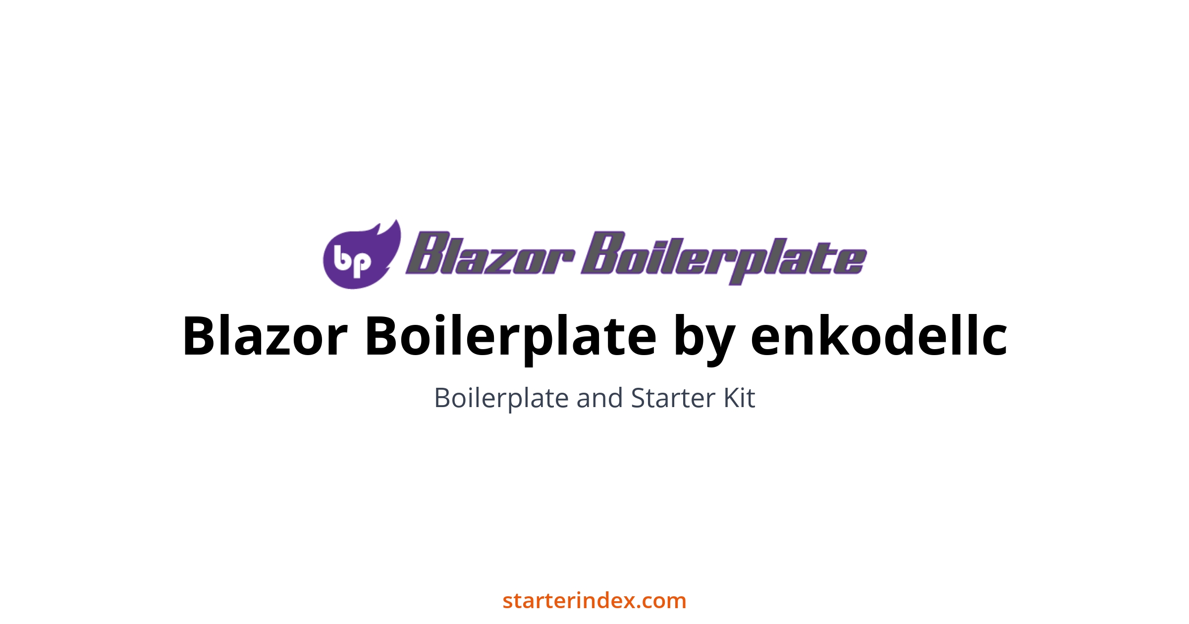 Blazor Boilerplate By Enkodellc Starter Index